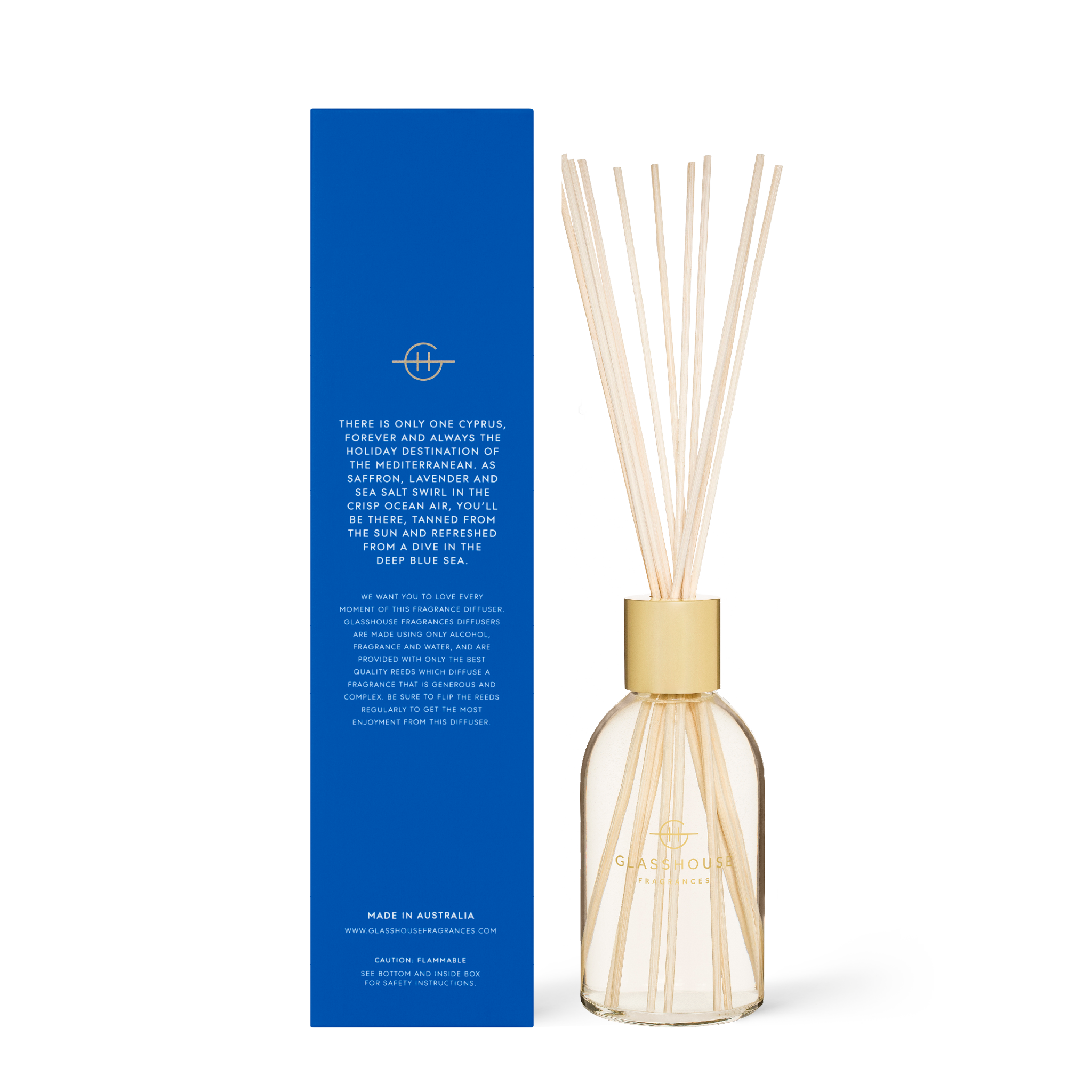 Diving Into Cyprus - 250mL Fragrance Diffuser | Glasshouse Fragrances ...